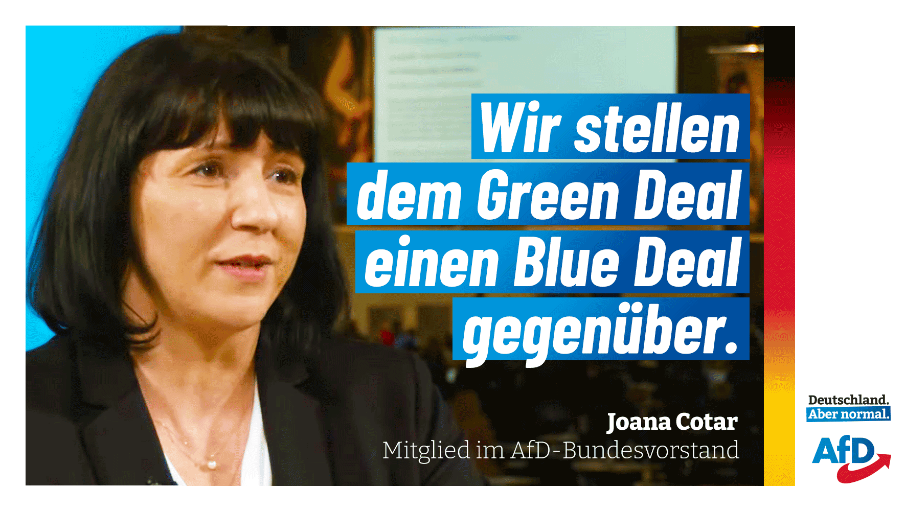 Joana Cotar: Wir stellen dem „Green Deal“ einen „Blue Deal“ gegenüber ...